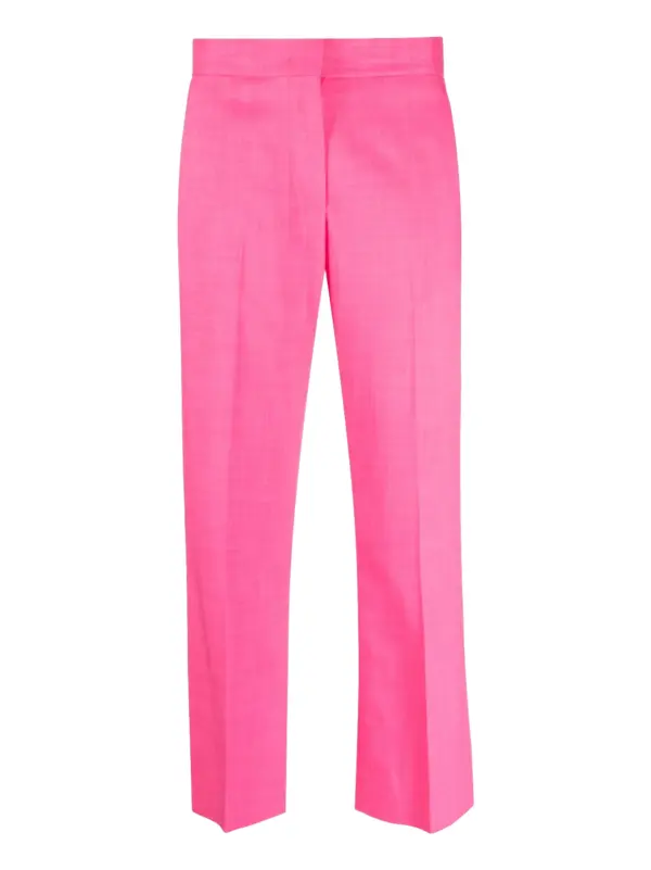MSGM High-waist Cropped Trousers - Pink