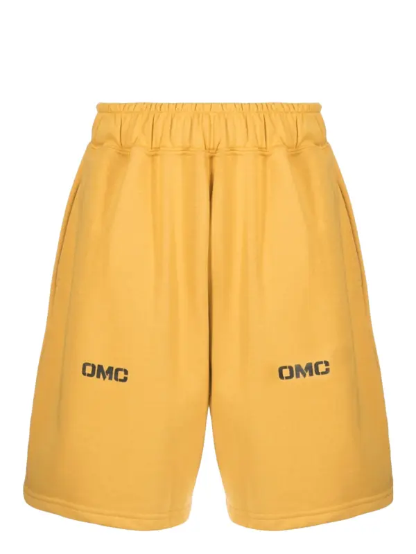 OMC Logo-print Track Shorts - Yellow