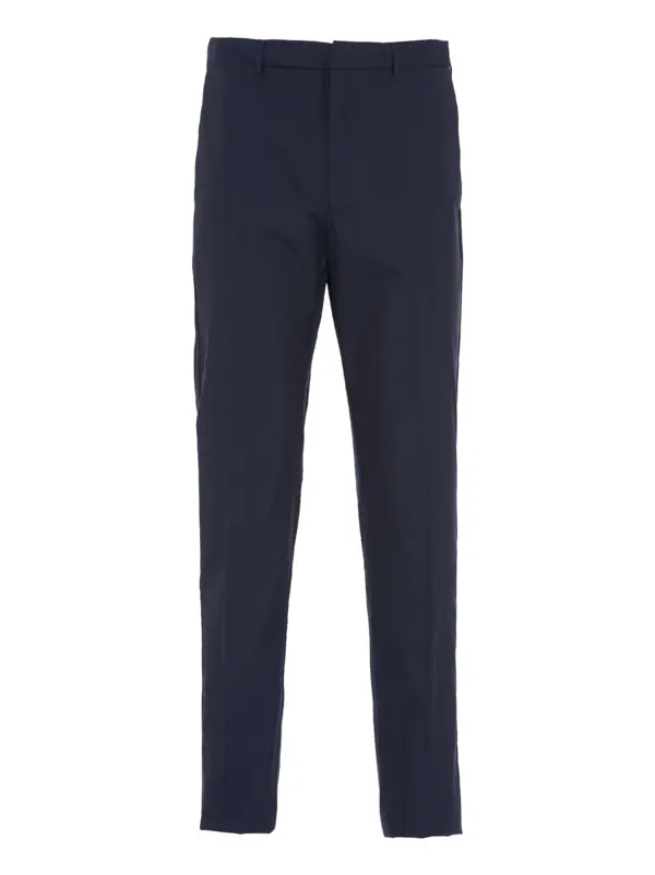 Prada Cotton Slim Fit Trousers - Navy