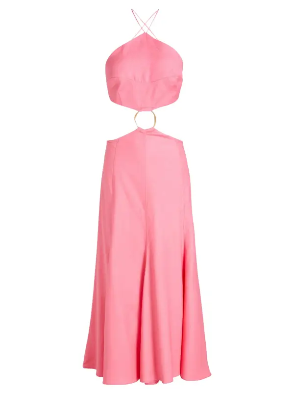 Cult Gaia Nadeesha Embellished Woven Midi Dress - Pink