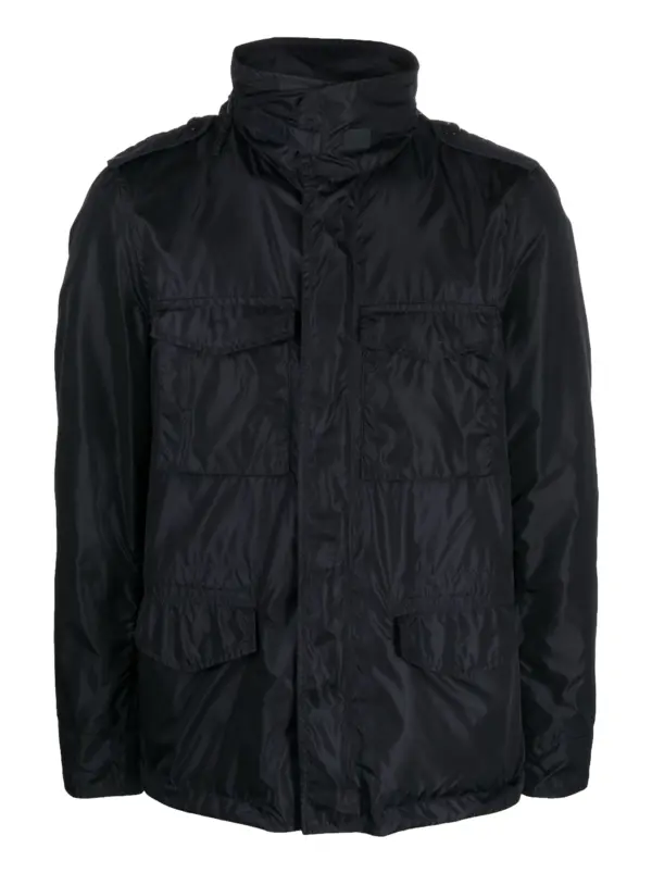 Aspesi Concealed-hood Windbreaker - Blue