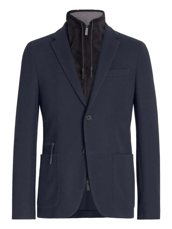 Zegna High Performance Jersey Jacket - Blue