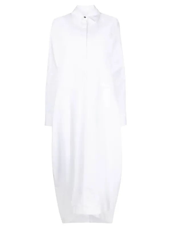 JIL SANDER Baggy-fit Shirt Maxi Dress - White