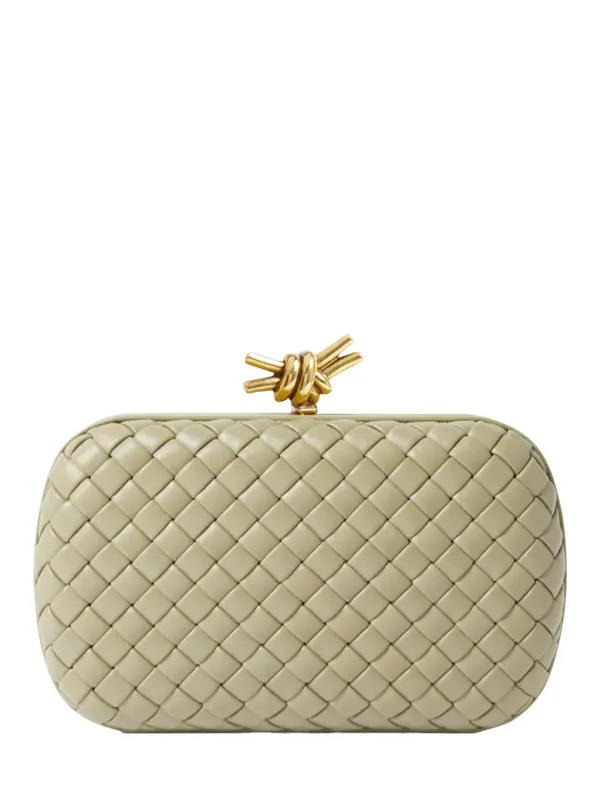 Bottega Veneta Padded Intrecciato Leather Clutch - Green