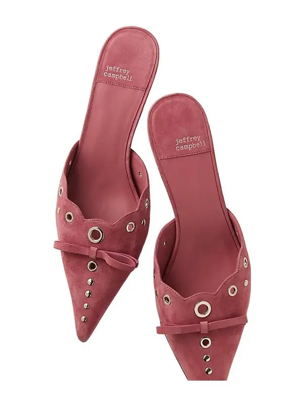 Jeffrey Campbell Arabella Heels - Fuchsia Suede Silver