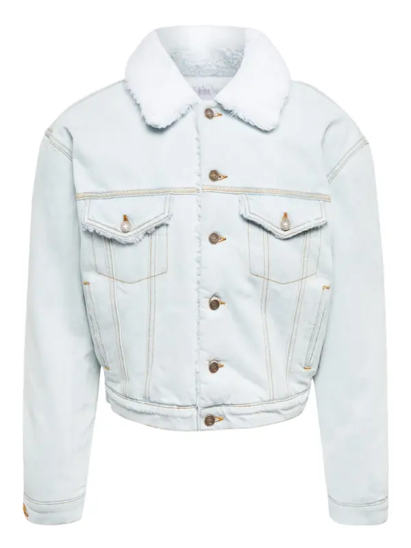 ERL Faux Shearling-trimmed Denim Jacket - Blue