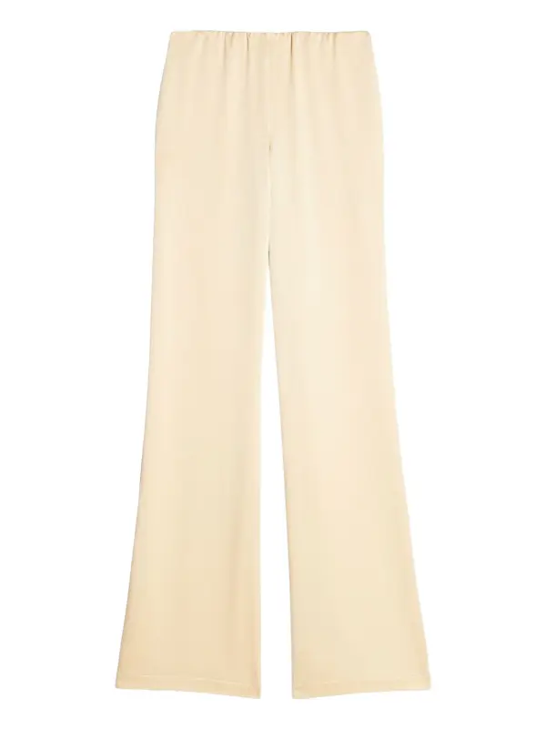 Ami High-waisted Satin Trousers - Neutrals