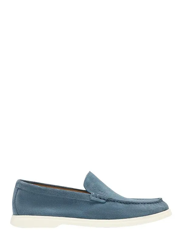 Hugo Boss Sienne Slip-on Moc Toe Loafers - Open Blue