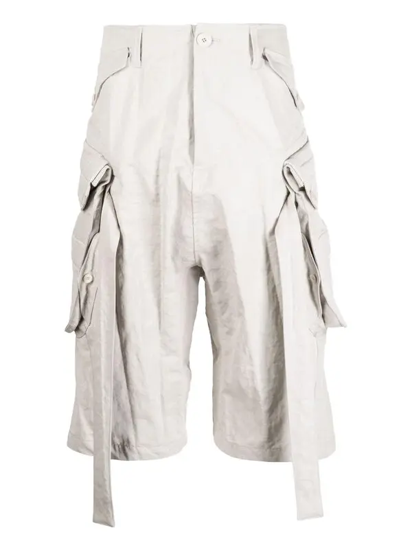 JULIUS Drop-crotch Cargo Shorts - Grey