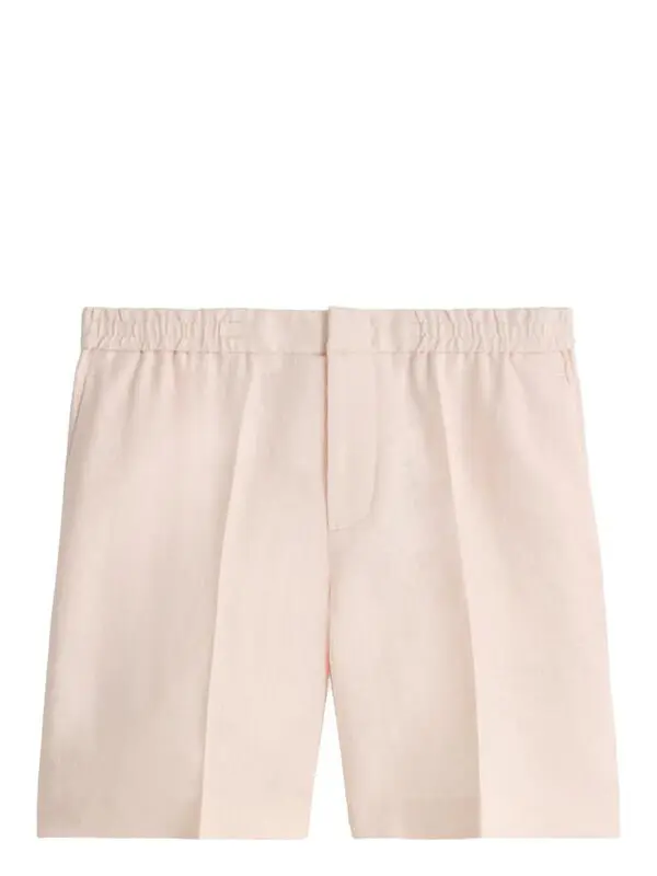 Cos Elasticated Linen Shorts - Orange