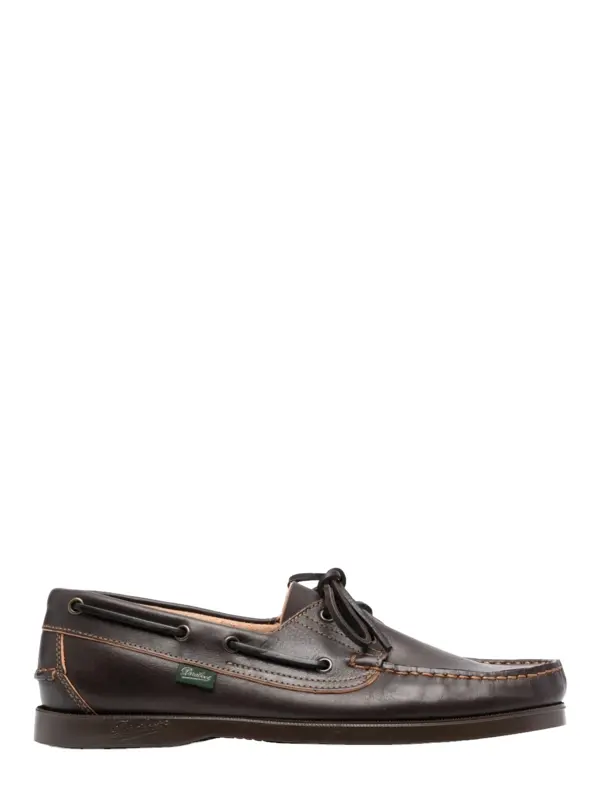 Paraboot Lace-up Leather Boat Shoes - Brown