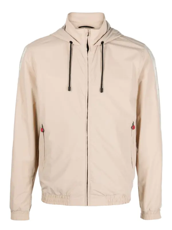 Kiton Zip-up Hooded Blouson Jacket - Neutrals