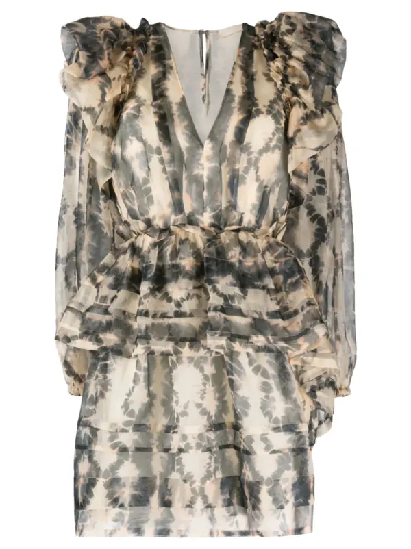 Ulla Johnson Adelaide Abstract-print Minidress - Neutrals