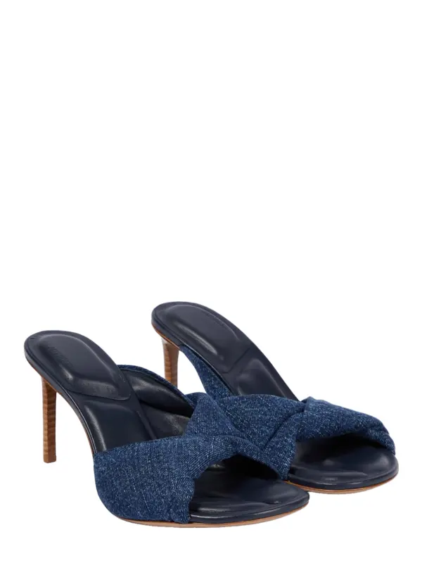 Jacquemus Les Mules Bagnu Denim Mules - Blue
