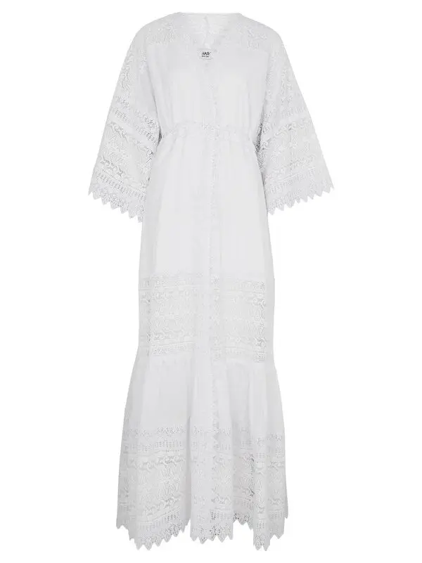 Charo Ruiz Ibiza Margherita Lace-trimmed Maxi Dress - White