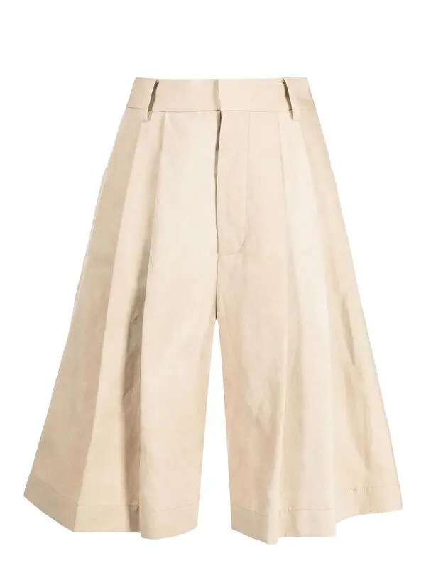 UMA WANG Knee-length Wide-leg Shorts - Brown