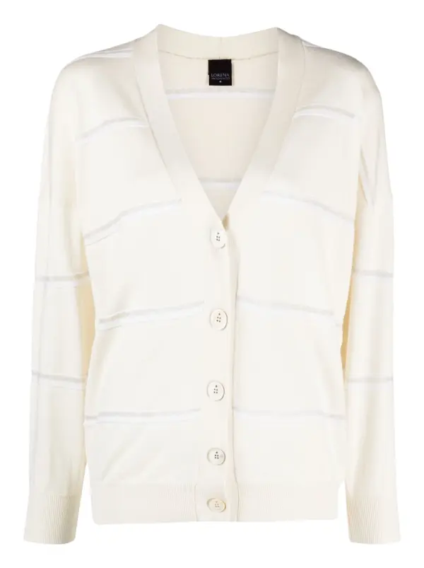 Lorena Antoniazzi Striped Knitted Cardigan - Neutrals