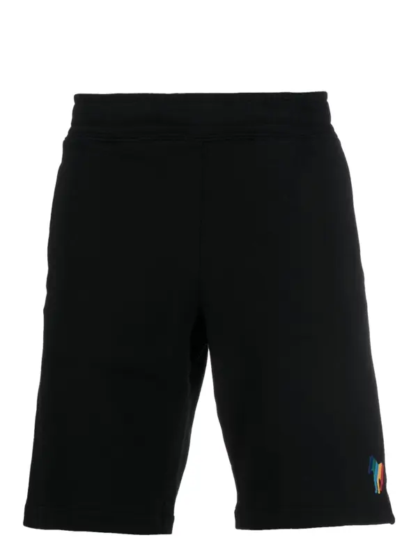 Paul Smith Embroidered-logo Bermuda Shorts - Black