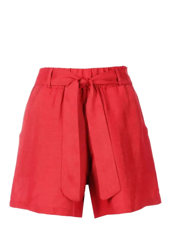 AMIR SLAMA Belted Short Shorts - Red