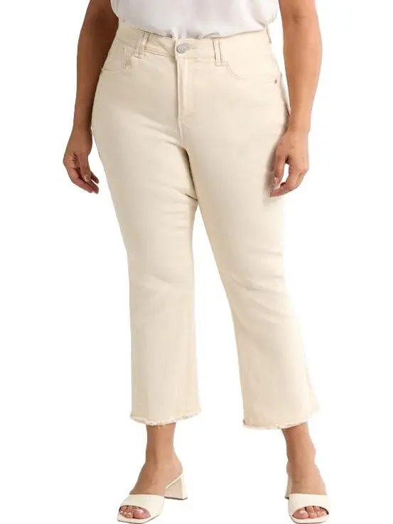 Wit & Wisdom Ankle Slim Straight Leg Pants - Ecru