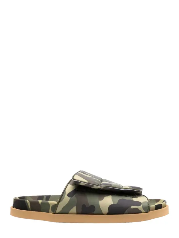 GIABORGHINI Camouflage Padded Slides - Green