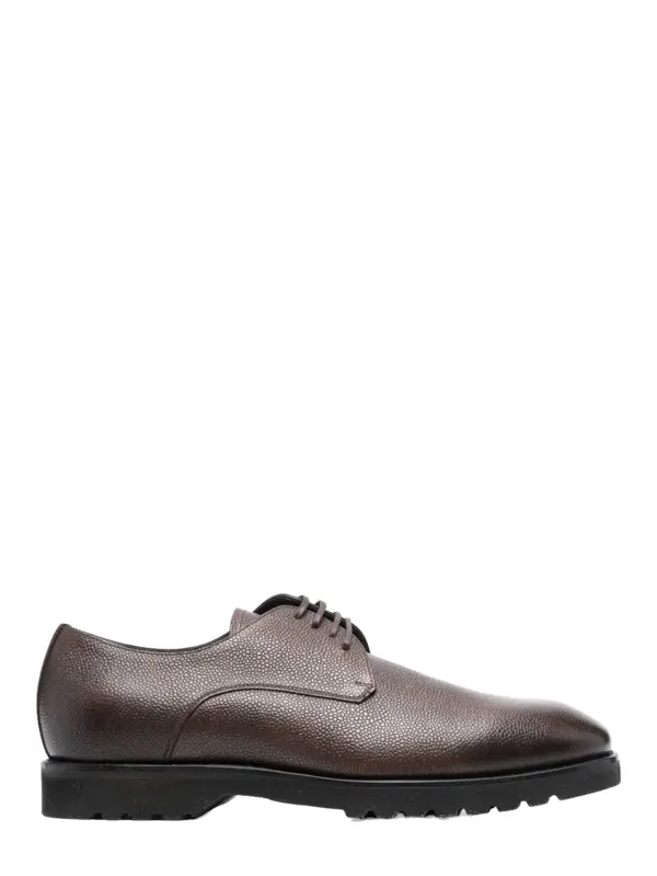 TOM FORD Grained Leather Derby Shoes - Brown