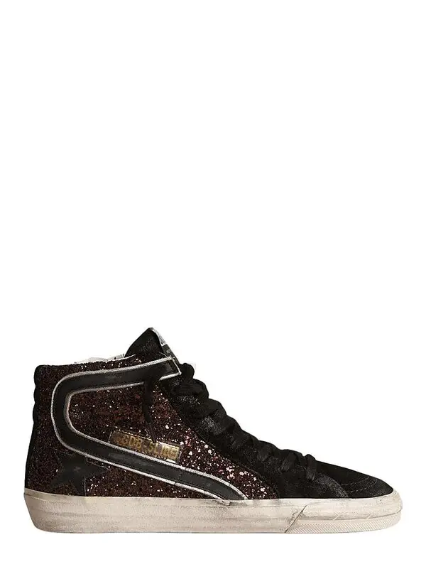 Golden Goose Slide High-top Sneakers - Coffee Brown