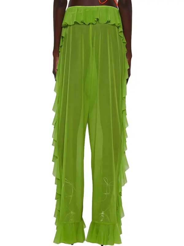ESTER MANAS Mermaid Ruffled Pant - Pistachio