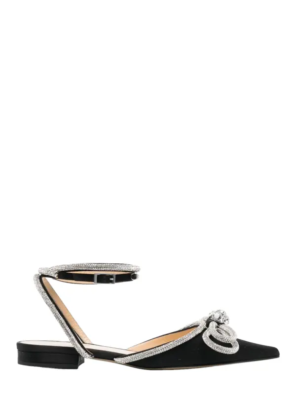 Mach & Mach Double Bow Ballerina Flats - Black