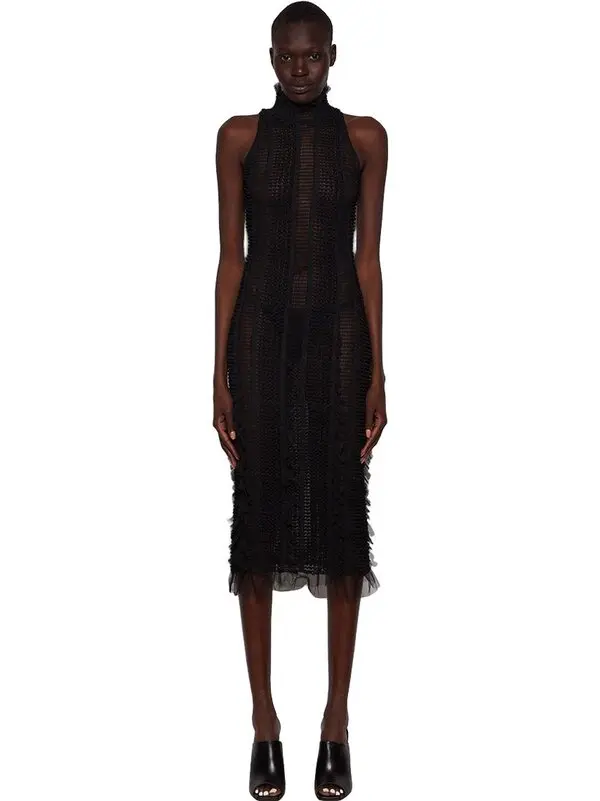 ROBERTA EINER Angel Midi Dress - Black