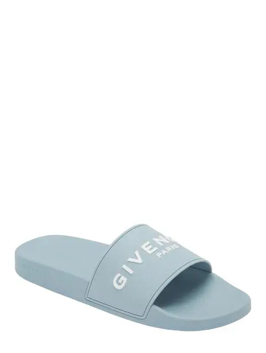Givenchy Logo Slide Sandal - Sky Blue