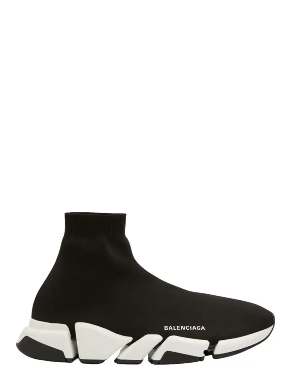 Balenciaga Speed Lt. 2.0 Knit Sneakers - 1015 Black/white/black