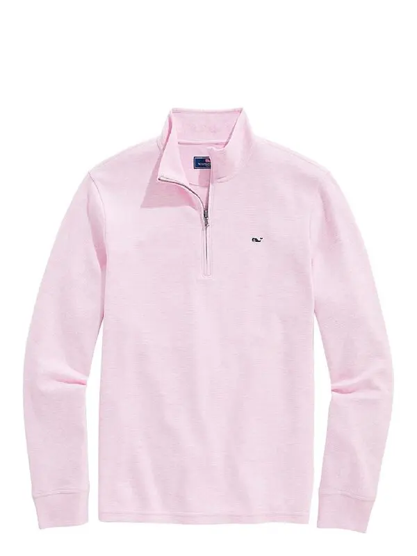 Vineyard Vines Saltwater Quarter Zip Long Sleeve Sweatshirt - Pink