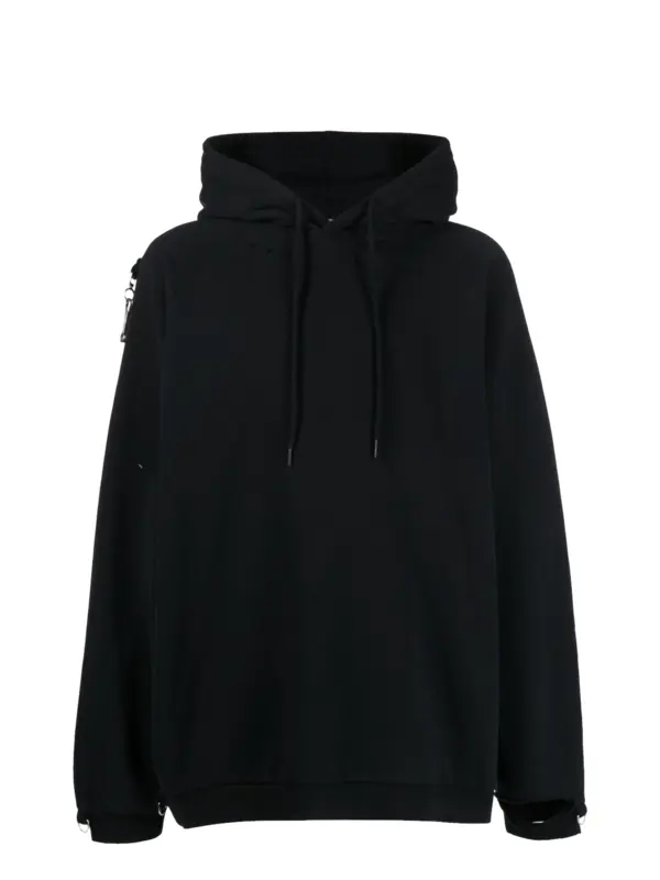 Raf Simons Artwork-print Cotton Hoodie - Black