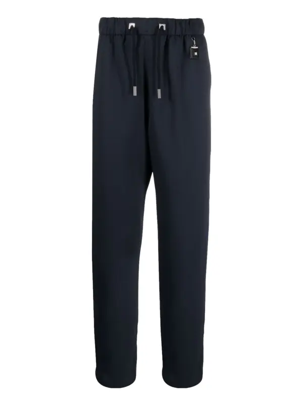 WOOYOUNGMI Tapered-leg Trousers With Keyring Attachment - Blue