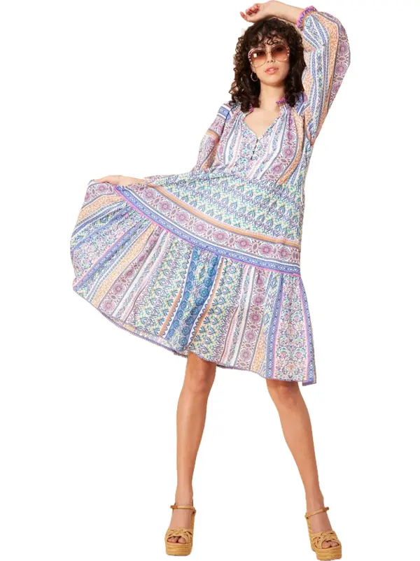 Hale Bob Monique Voile Midi Dress - Multicolor