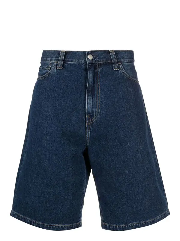 Carhartt Work In Progress Logo-patch Denim Shorts - Blue