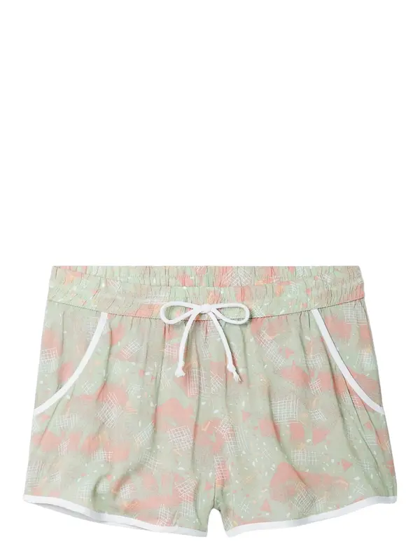 Paradised Hanna Printed Voile Shorts - Sage Green