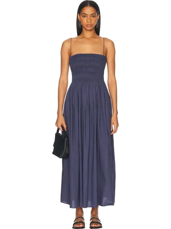 Matteau Shirred Bodice Dress - Dusk