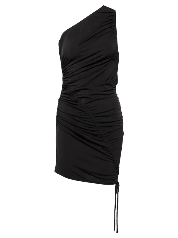 Jade Swim Gianna One-shoulder Mini Dress - Black