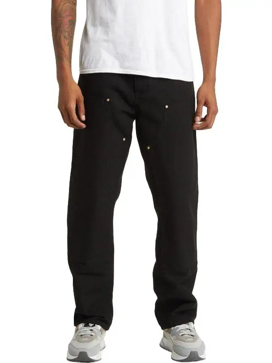 Carhartt Work In Progress Double Knee Pants - Black Rinsed