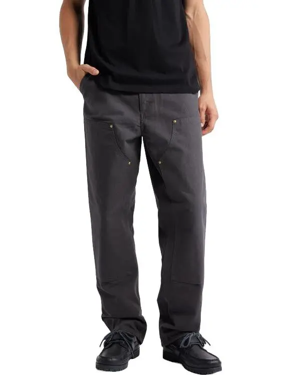 Carhartt Work In Progress Double Knee Pants - Graphite Rinsed