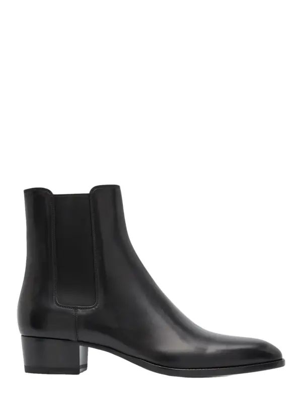 Saint Laurent Wyatt 40 Chelsea Boots - Nero