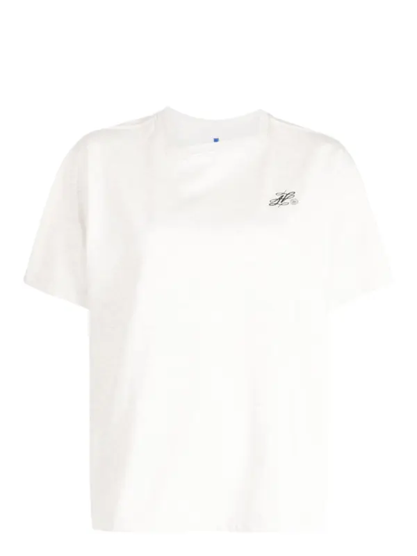 ADER ERROR Logo-embroidered T-shirt - Neutrals