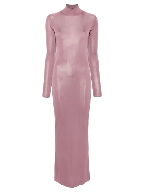 Saint Laurent Long-sleeve Maxi Dress - Pink