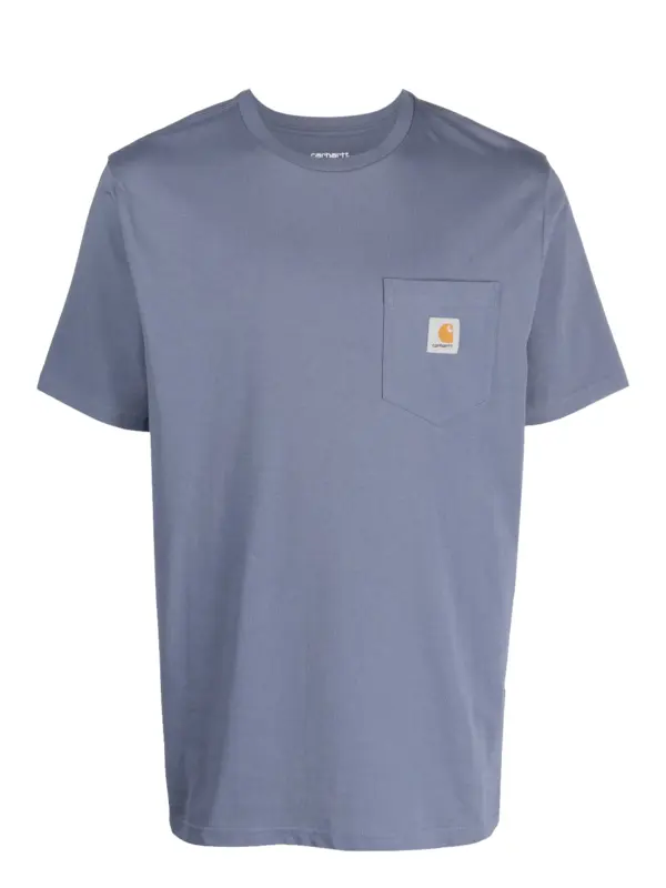 Carhartt Work In Progress Logo-patch Cotton T-shirt - Blue