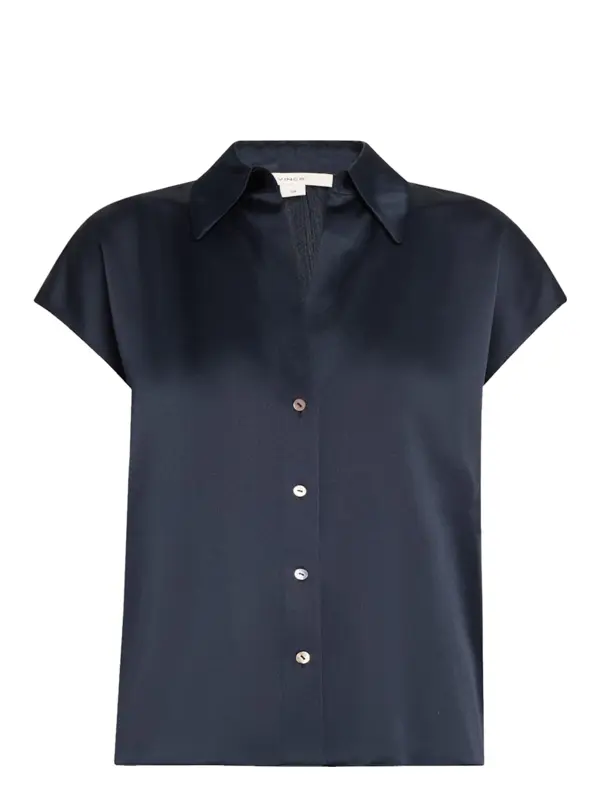 Vince Cap-sleeve Silk Blouse - Coastal