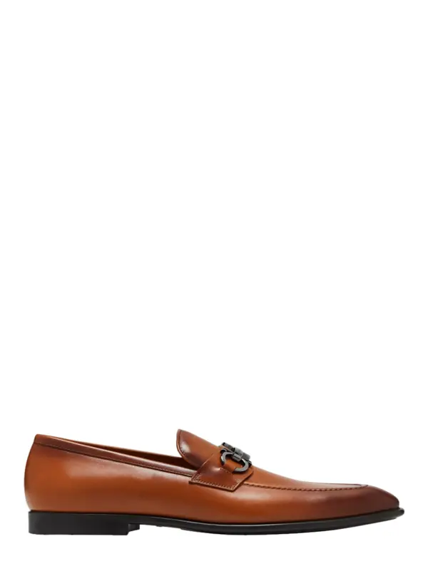 FERRAGAMO Foster Gancini Bit Loafers - New Vicuna