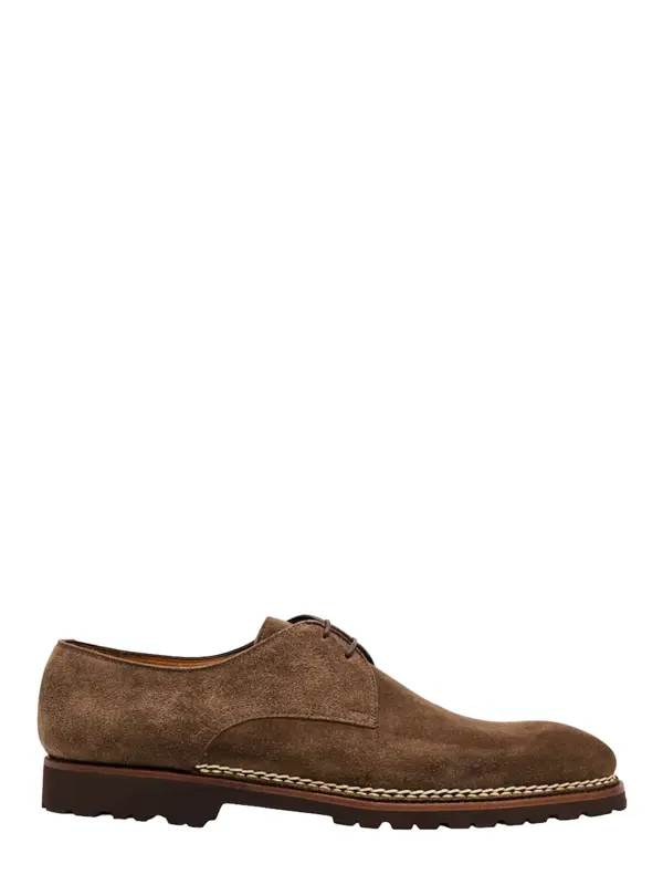 Bontoni Carnera Suede Derby Shoes - Tortora