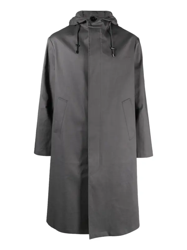 Mackintosh Wolfson Hooded Raincoat - Grey